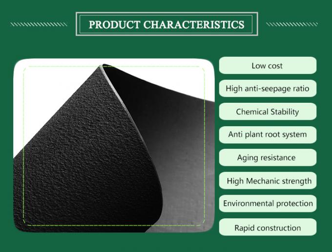 Textured 2mm Hdpe Liner Megaplast Geomembrane For Architectural Ponds